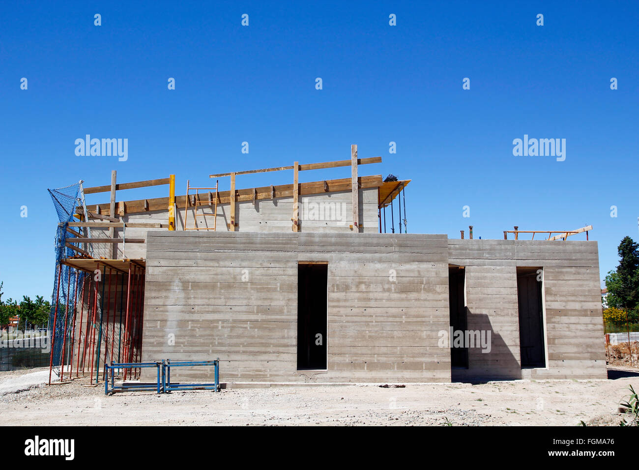 Construction site of a building Stock Photo - Alamy