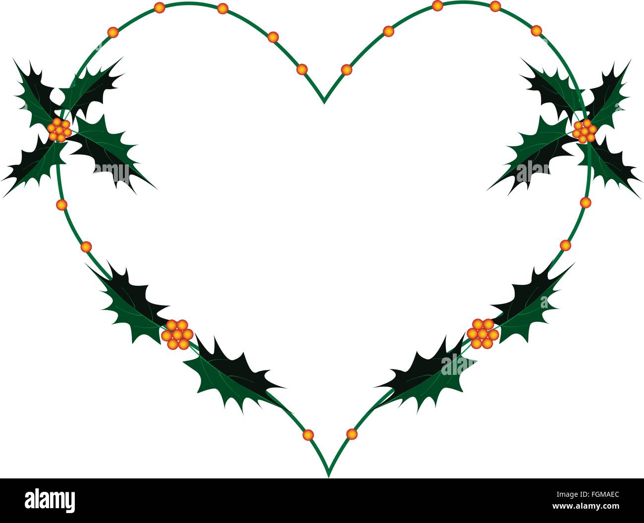 Holly ilex aquifolium branch Stock Vector Images - Alamy