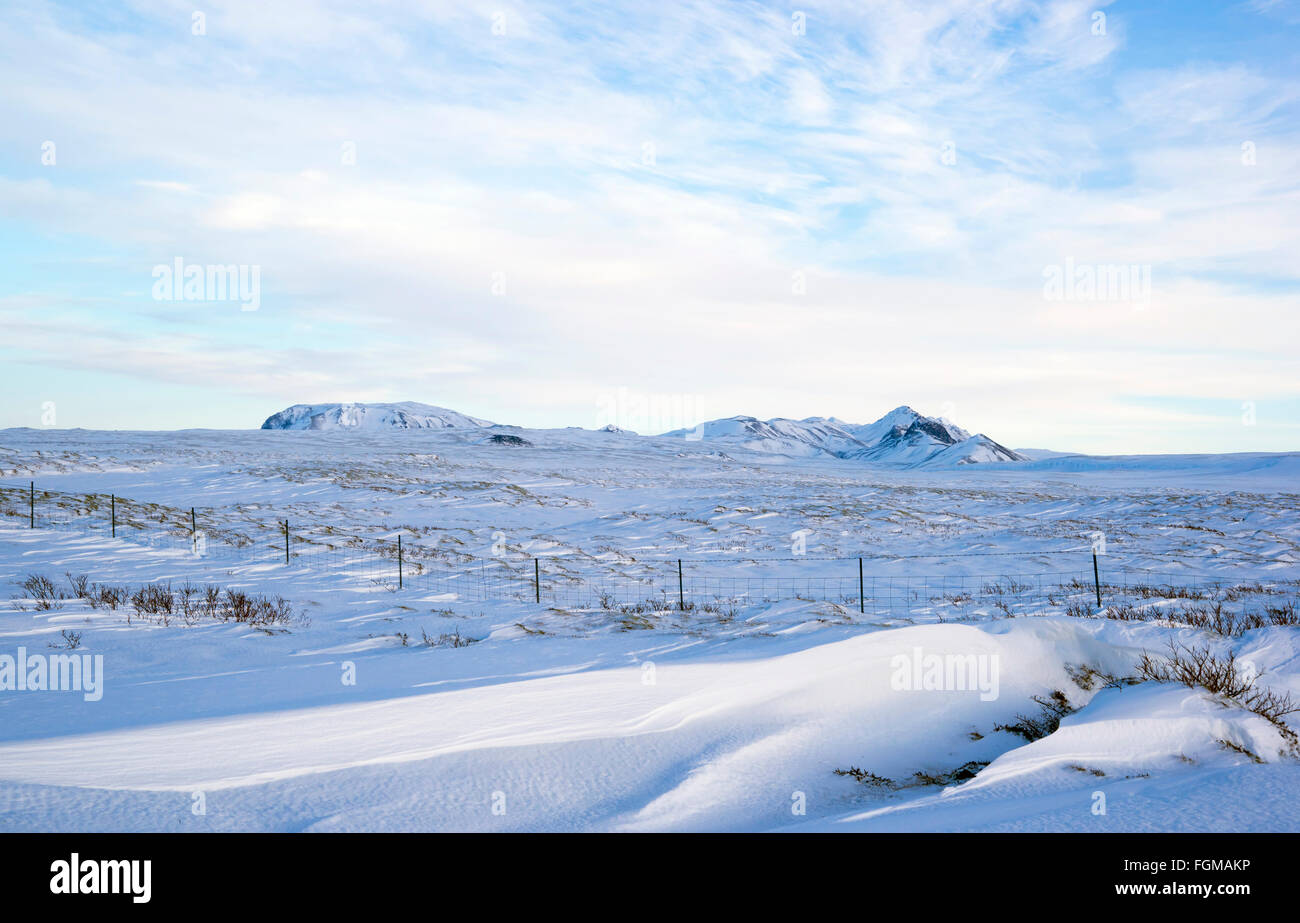 Beautiful Icelandic winter scenery Stock Photo - Alamy