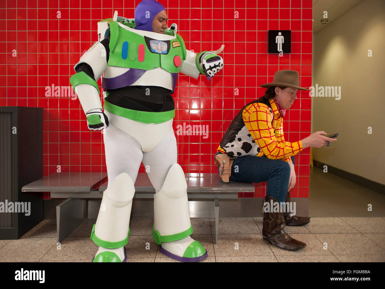 The 2016 London Super Comic Convention at ExCel, cosplay visitors Stock ...