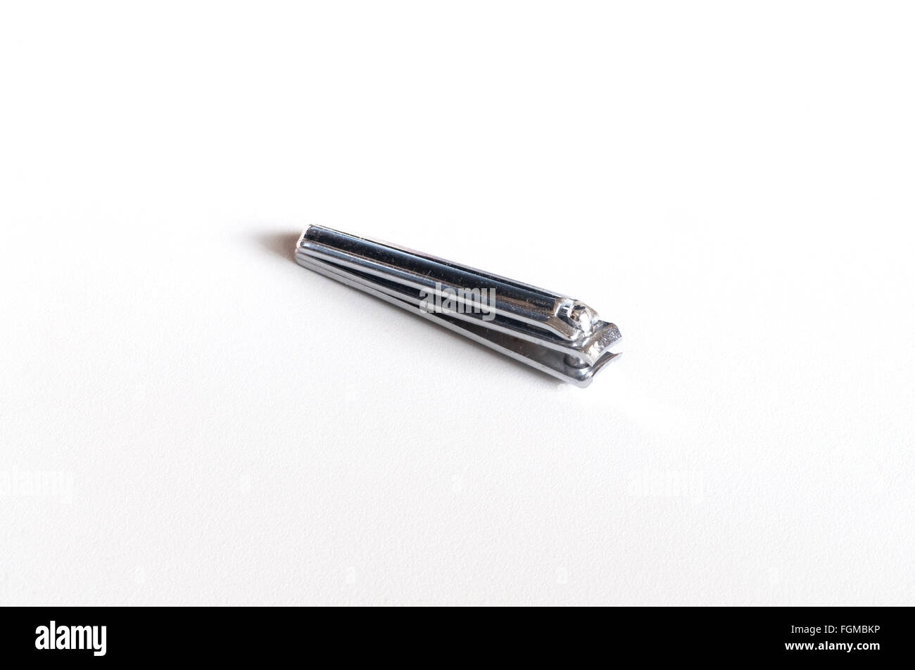 Stainless steel nail cutter isolated on white background Stock Photo ...