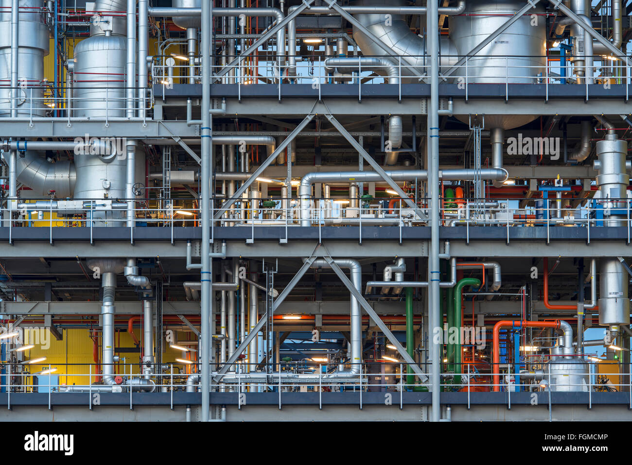 Detail of an oil refinery installation Stock Photo - Alamy