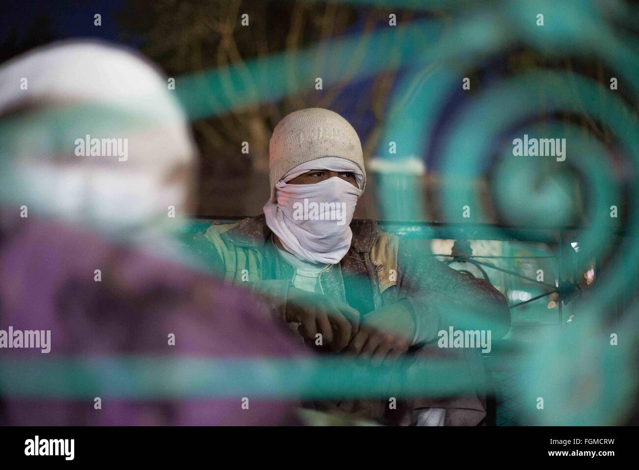 Feb. 17, 2016 - Minya, Cairo, Egypt - Egyptian Labourers work at a ...
