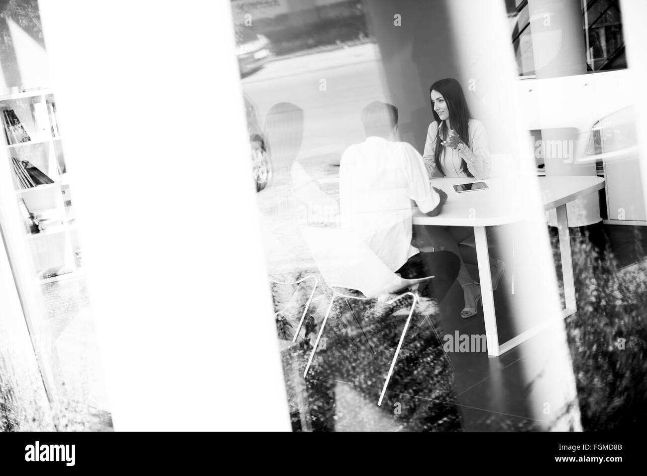 Man posing in office Black and White Stock Photos & Images - Alamy