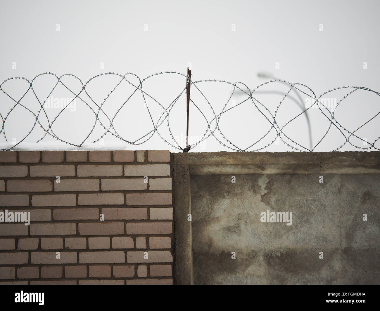 fence with barbed wire Stock Photo - Alamy