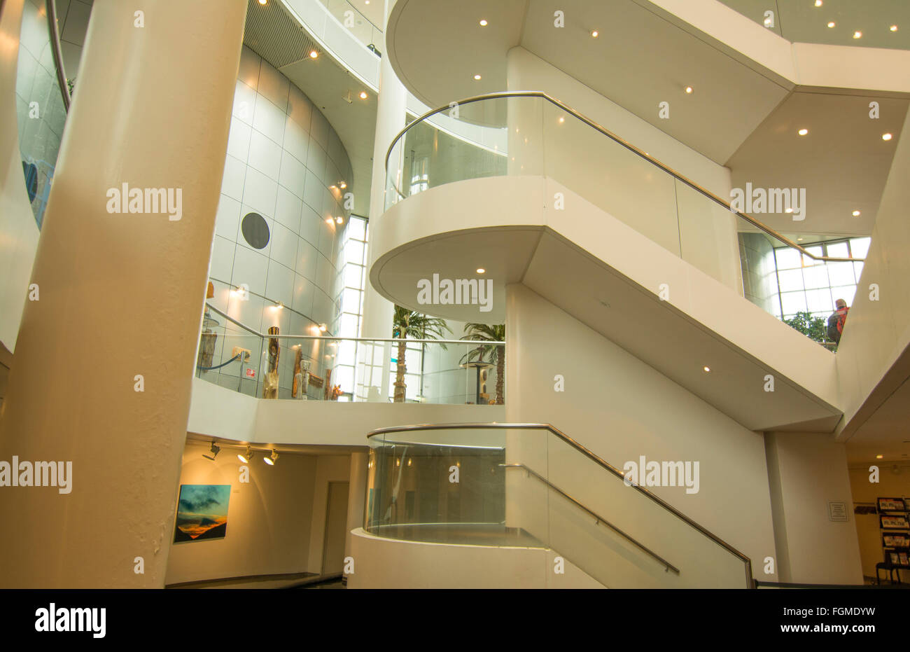 Reykjavik Iceland new The Pearl museum and restaurant steps interior ...