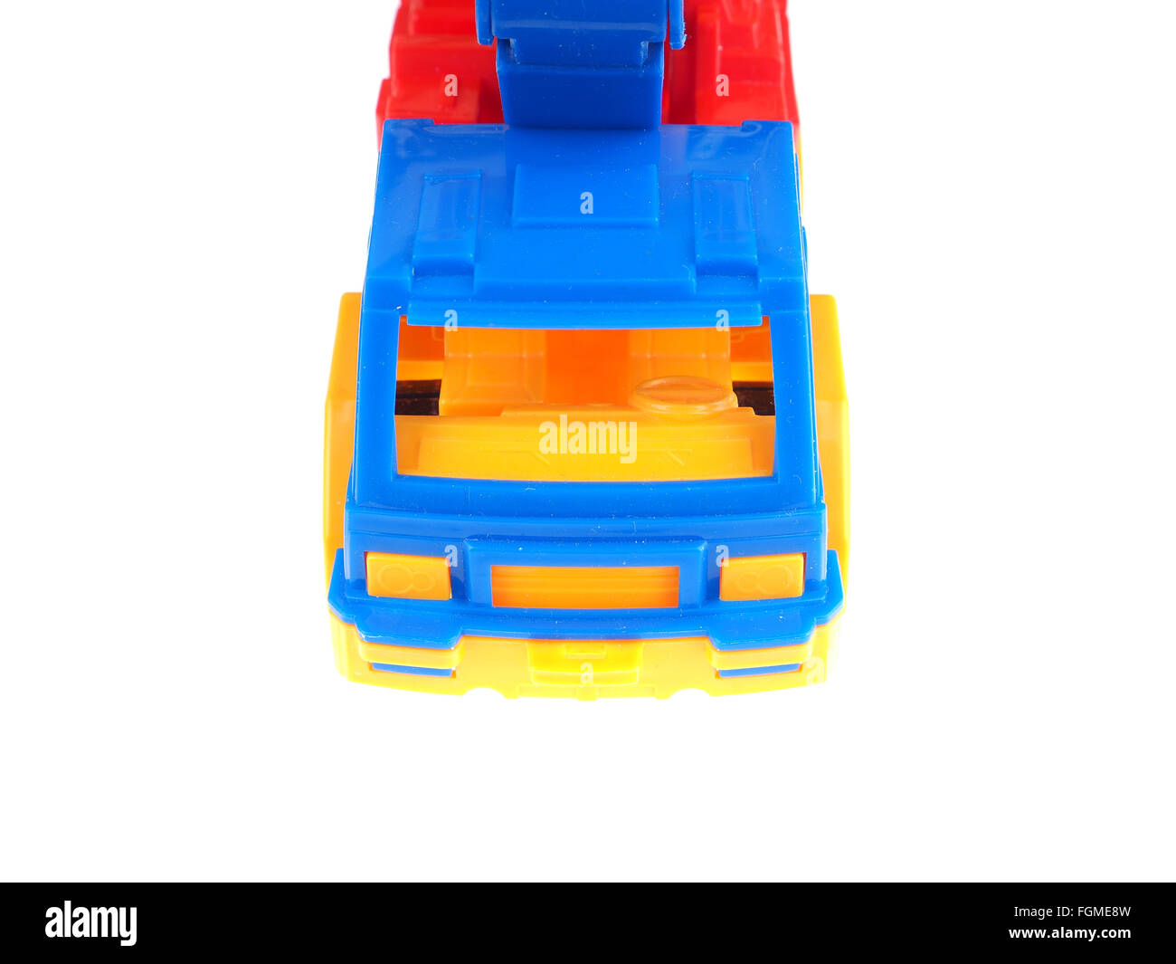 toy truck with a bucket on a white background Stock Photo - Alamy
