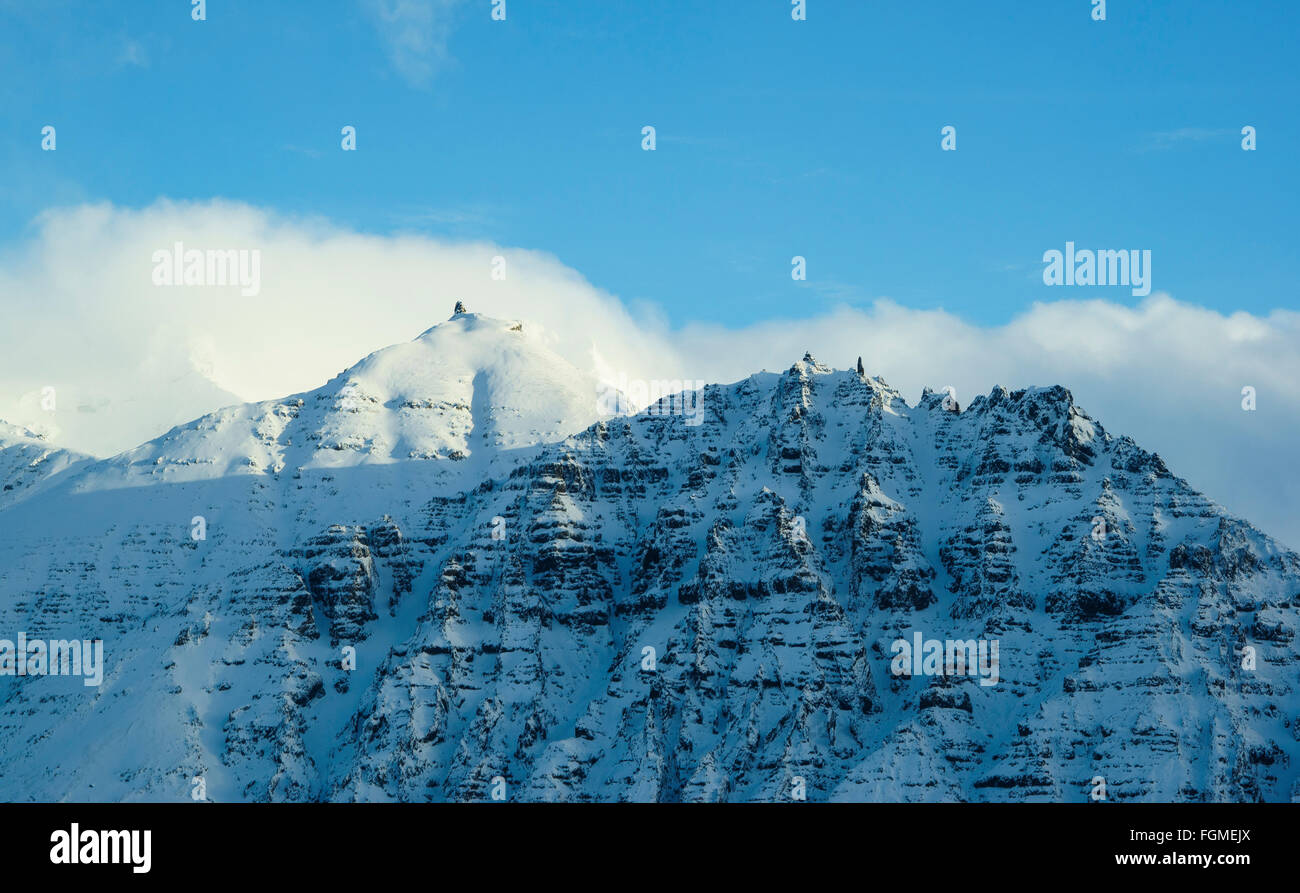 absolutely stunning snowy landscape in southern iceland Stock Photo - Alamy