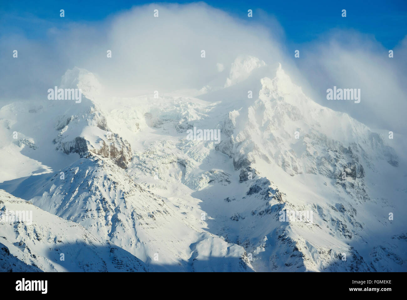 absolutely stunning snowy landscape in southern iceland Stock Photo - Alamy