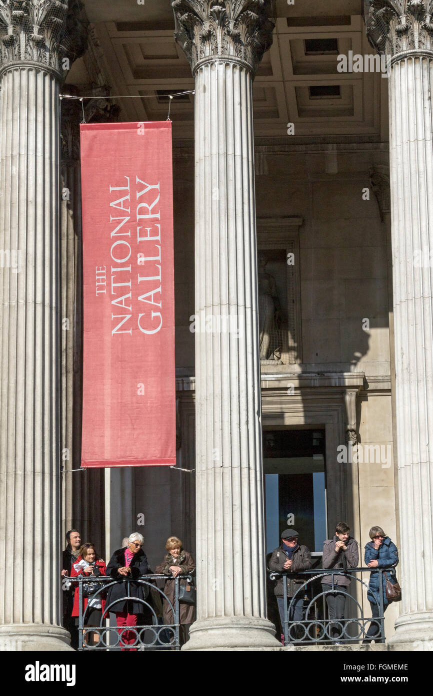 The national gallery is an art museum in trafalgar square hi-res stock ...