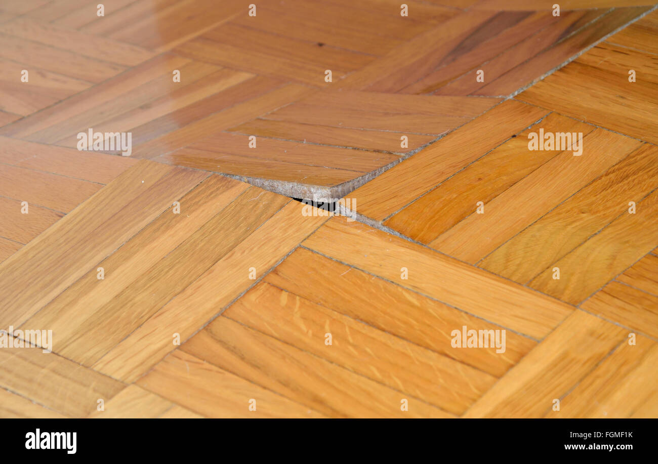Ruined wooden floor by moisture and water Stock Photo - Alamy