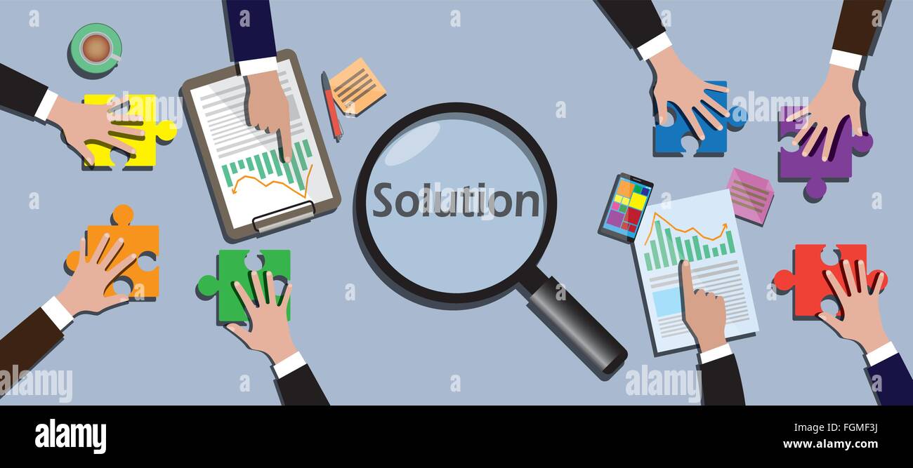 team work together to find a solution vector Stock Vector Image & Art ...