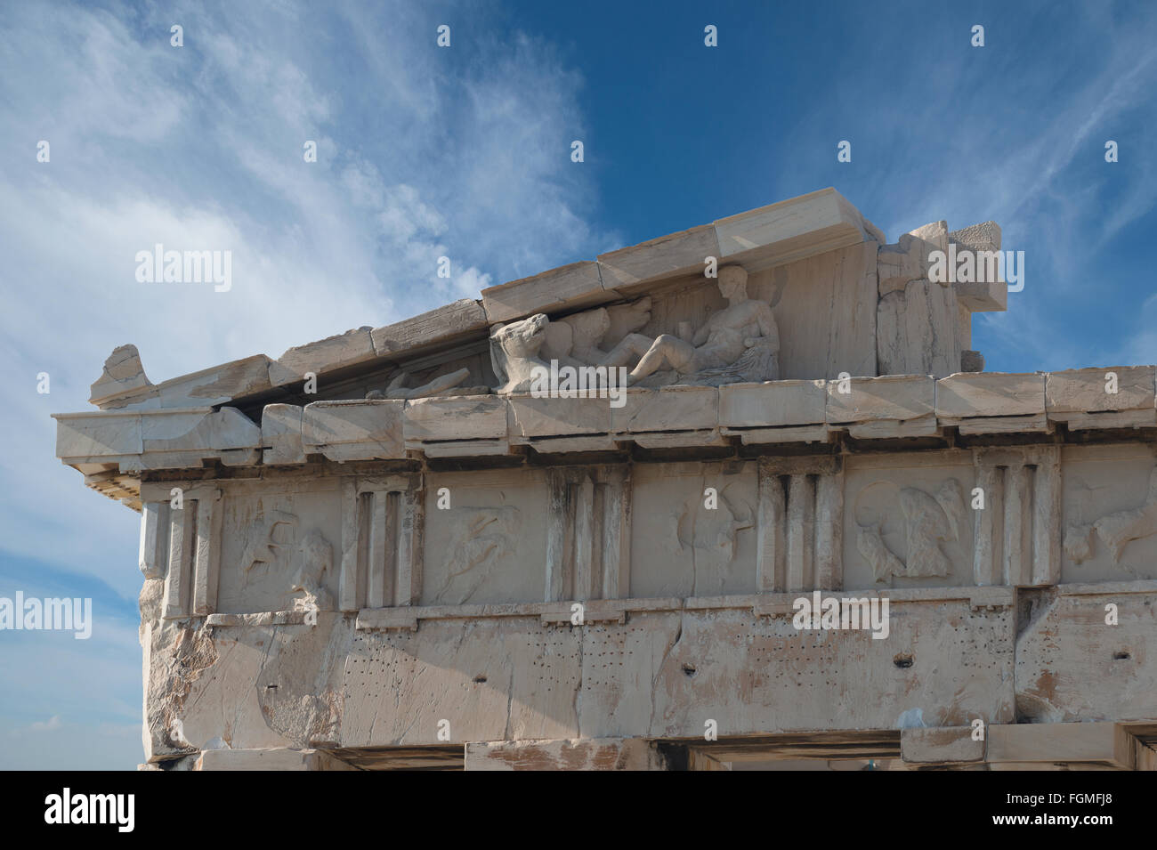 The Pediment of Acropolis , Greece Stock Photo - Alamy