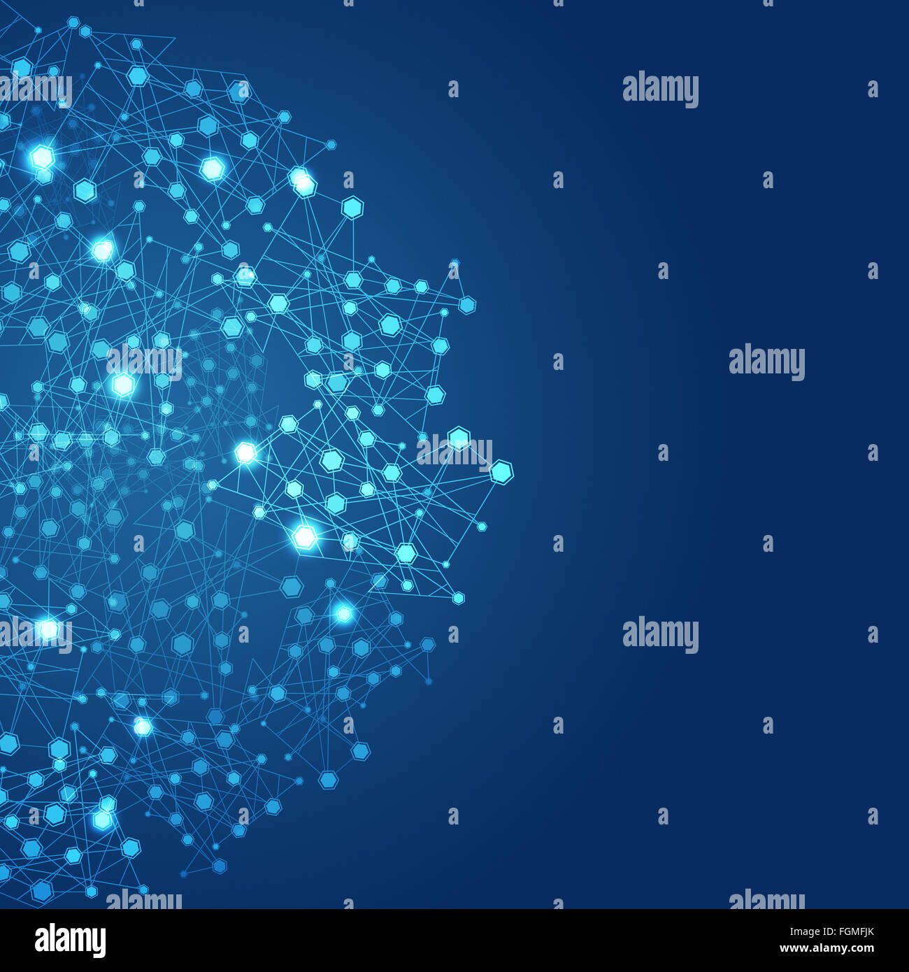 abstract global network digital communications concept blue background ...