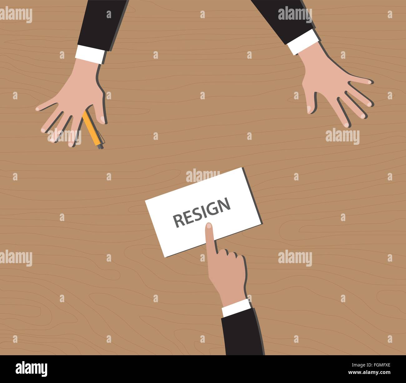resignation give resign letter to bos vector Stock Vector Image & Art ...