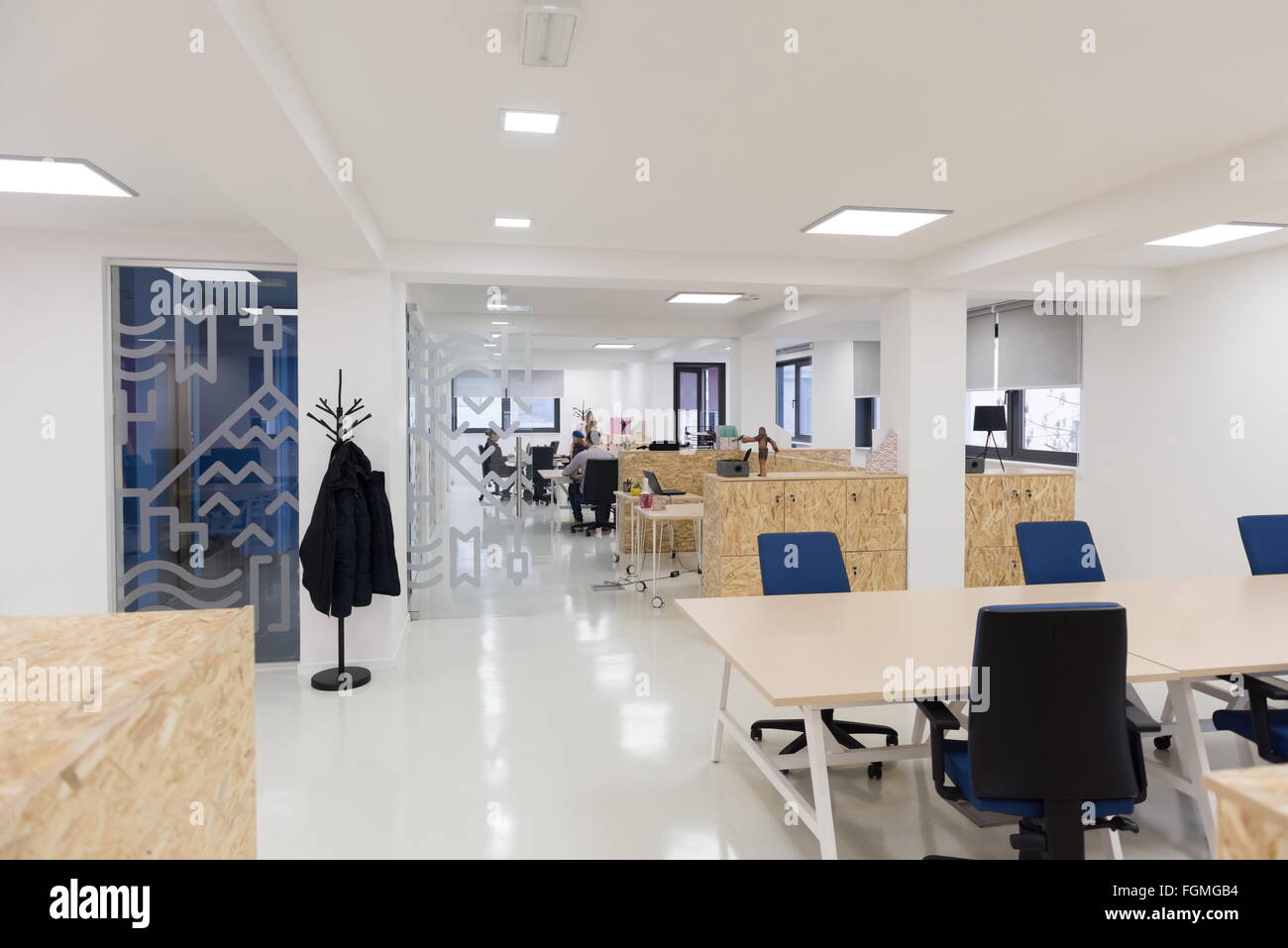 empty startup business office interior with modern computers and furniture Stock Photo - Alamy