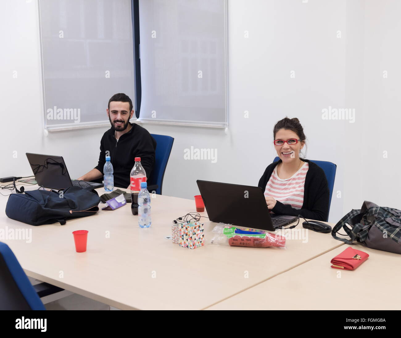 startup business people group working everyday job at modern office ...