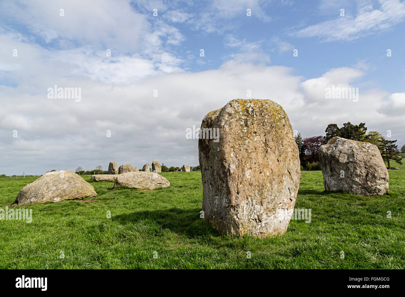 Long Meg stone circle, Cumbria, England, UK Stock Photo - Alamy