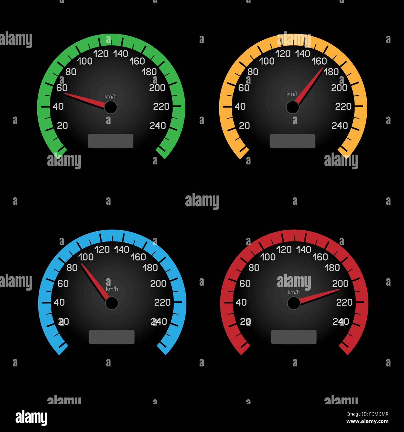 black speedometer dial Stock Vector Image & Art - Alamy