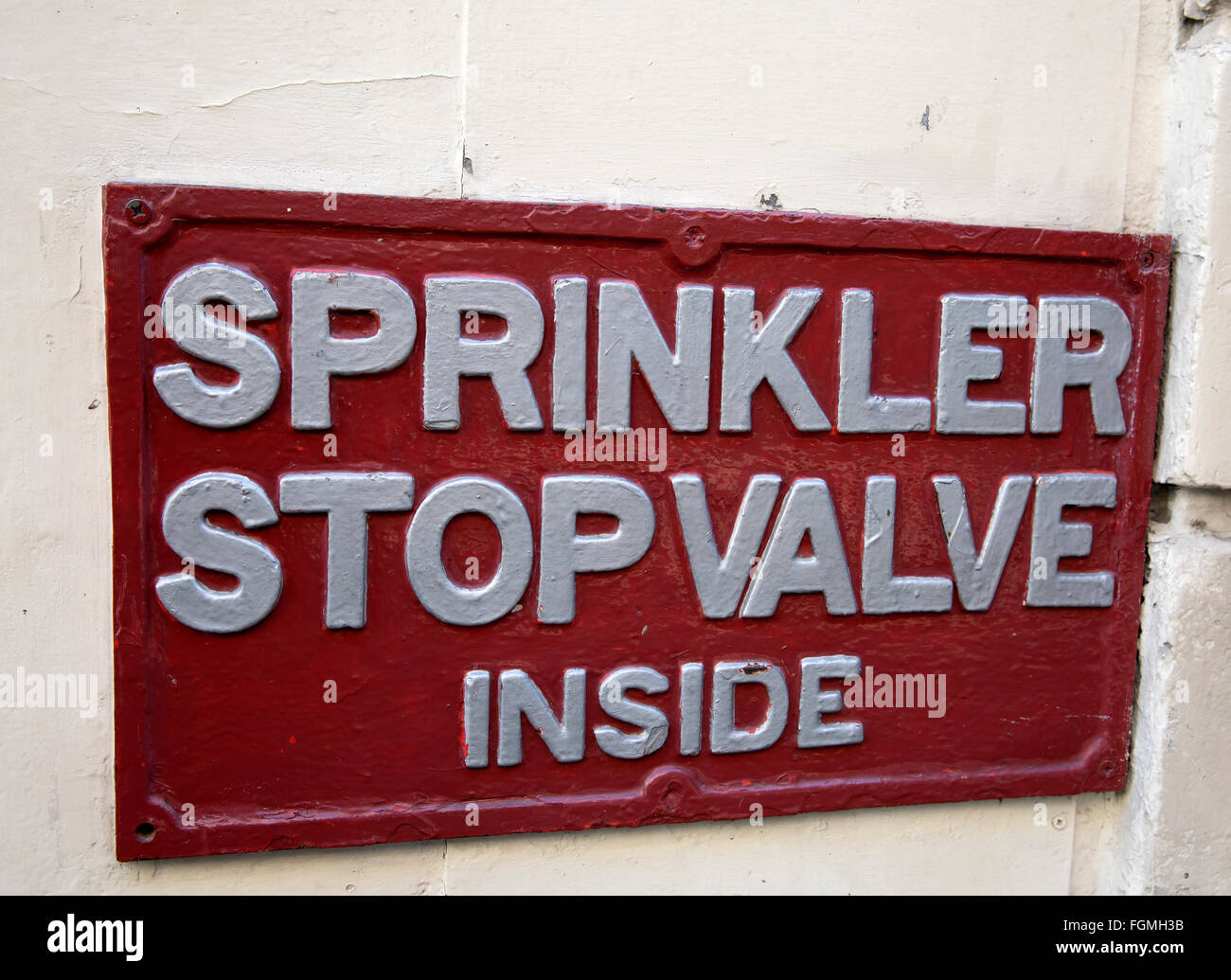 Sprinkler stop valve inside Stock Photo - Alamy