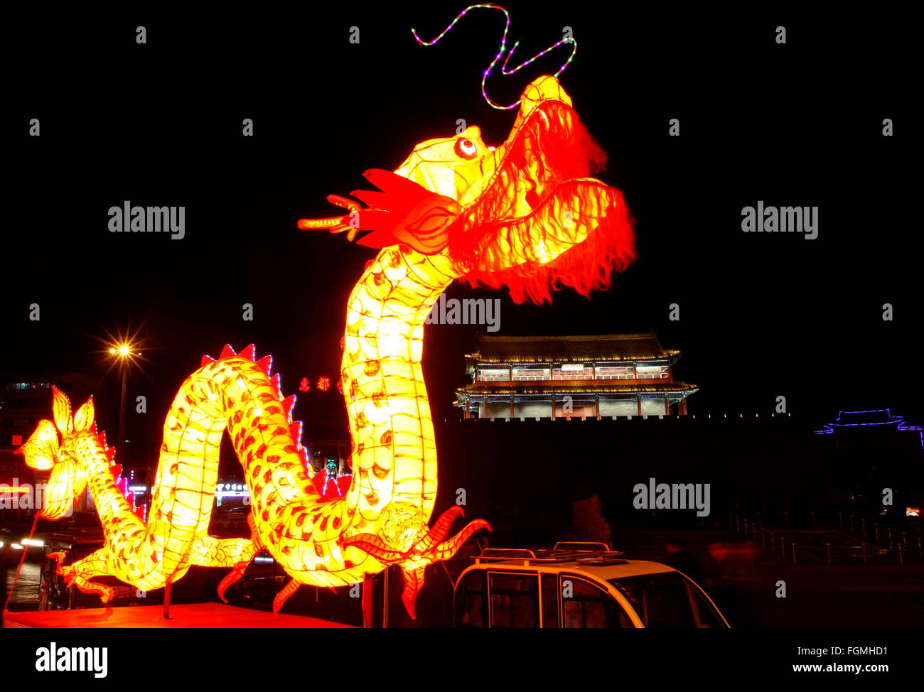 Shijiazhuang, China's Hebei Province. 21st Feb, 2016. A giant lantern ...