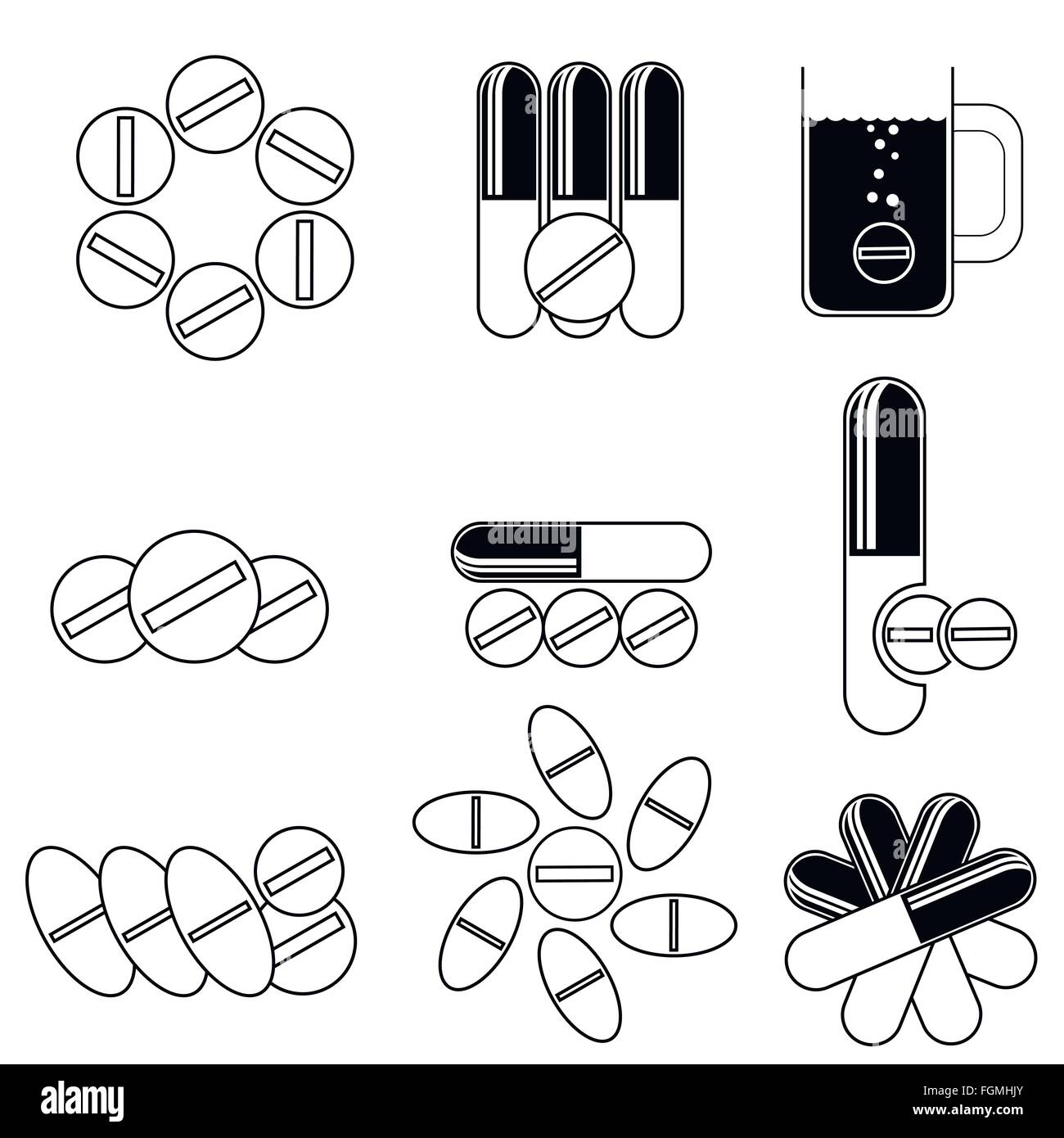 Tabletes Stock Vector Images - Alamy