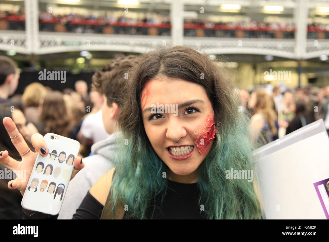 London, UK. 21st February, 2016. Walking Dead Convention TV Walker ...