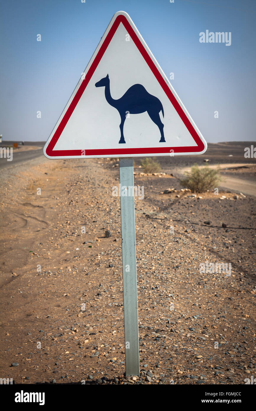 Road Sign in Morocco Stock Photo - Alamy