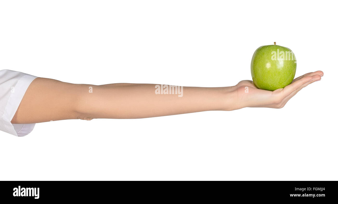 Hand holding apple hi-res stock photography and images - Alamy