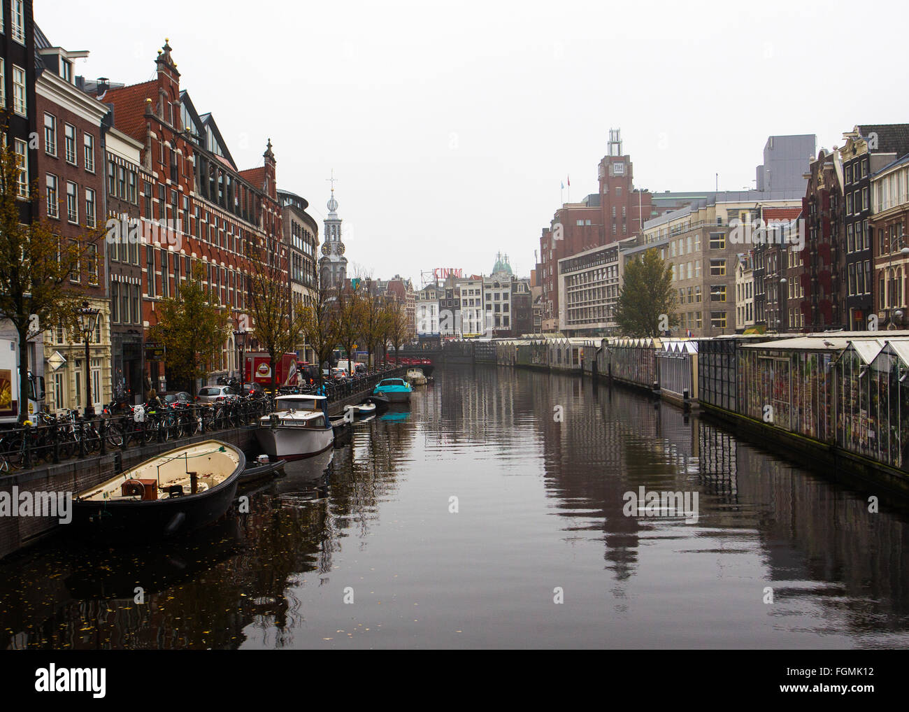 The Singel canal in Amsterdam Stock Photo - Alamy