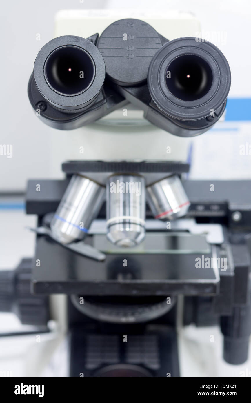 microscope on table in the laboratory Stock Photo - Alamy
