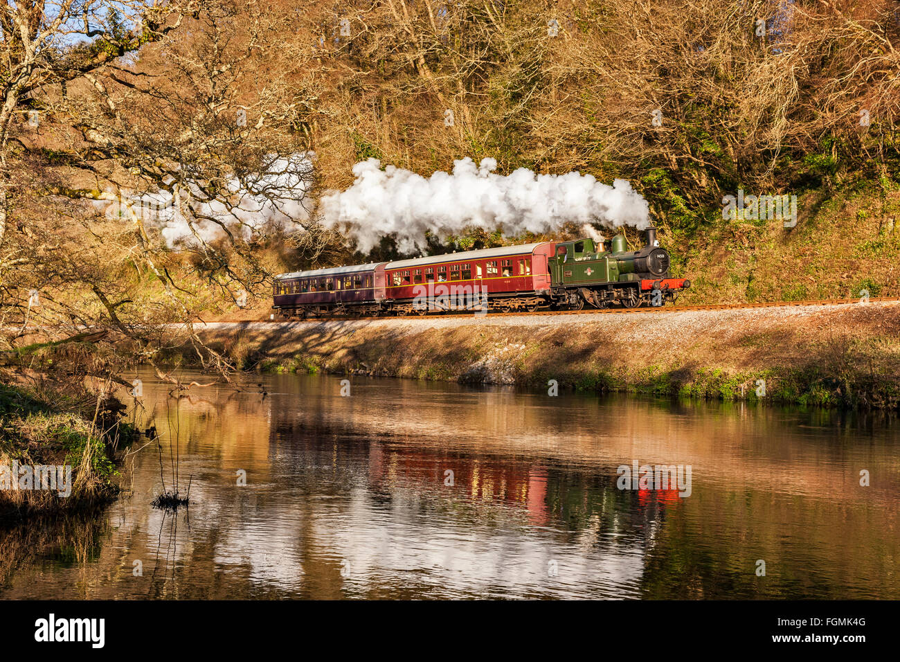 Steam train steaming along hi-res stock photography and images - Alamy
