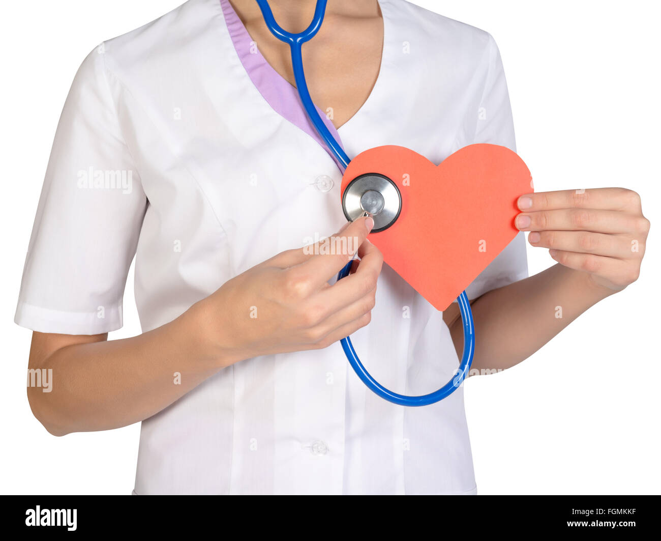Female doctor paper heart hi-res stock photography and images - Alamy