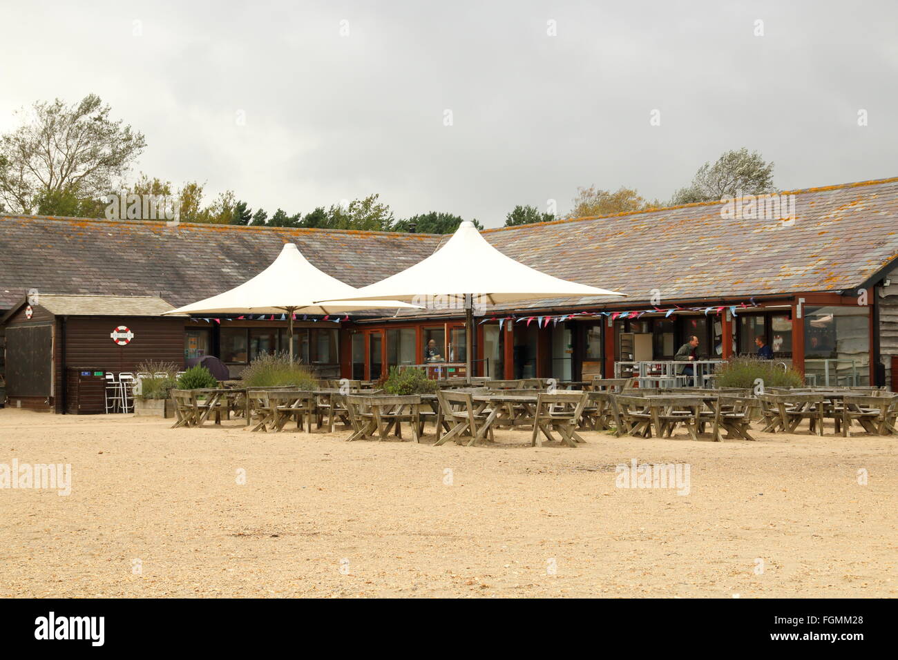 The Deck cafe,Knoll Beach,Studland,Dorset Stock Photo - Alamy