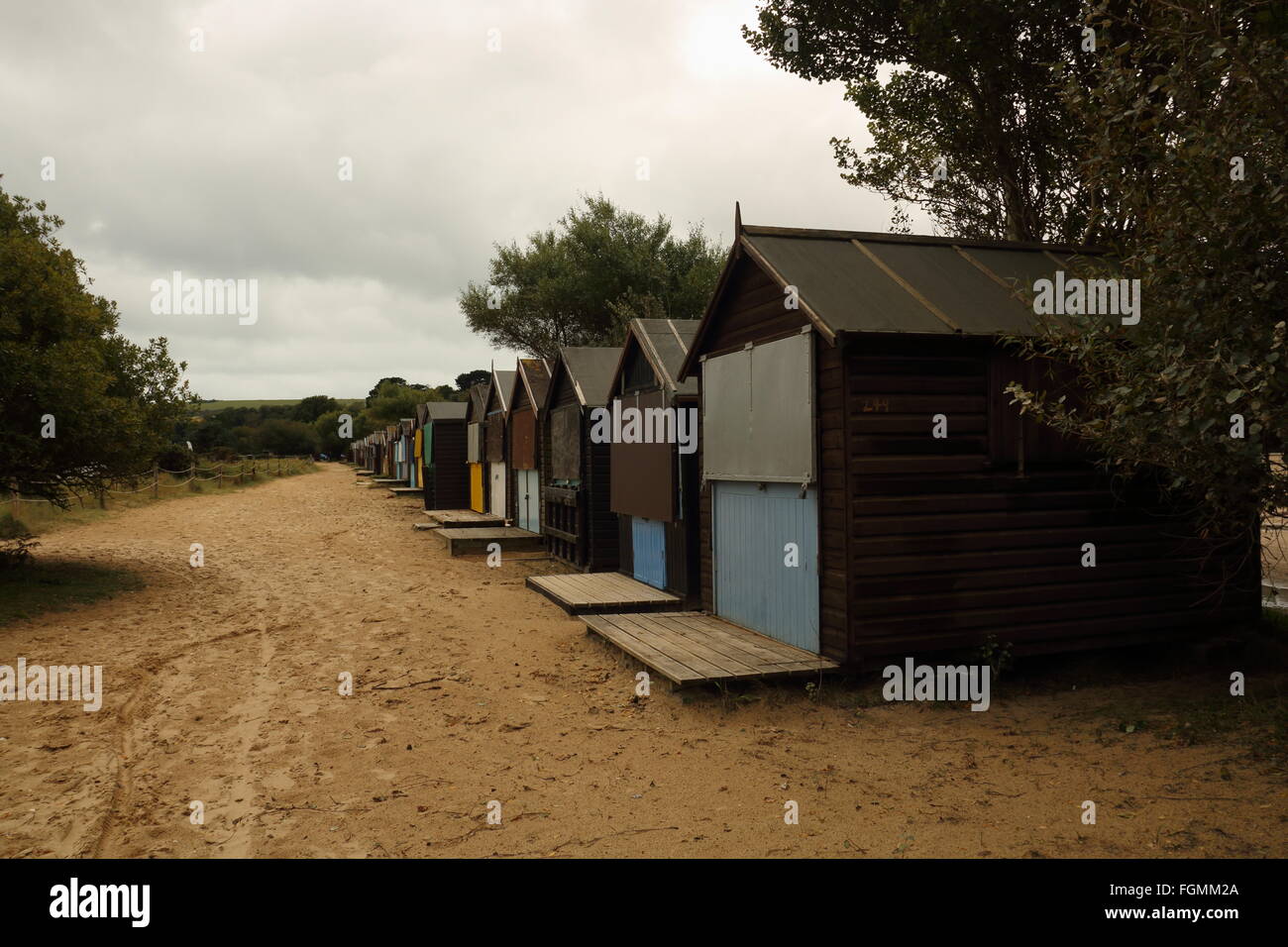 Beach huts,Knoll Beach,Studland,Dorset Stock Photo - Alamy