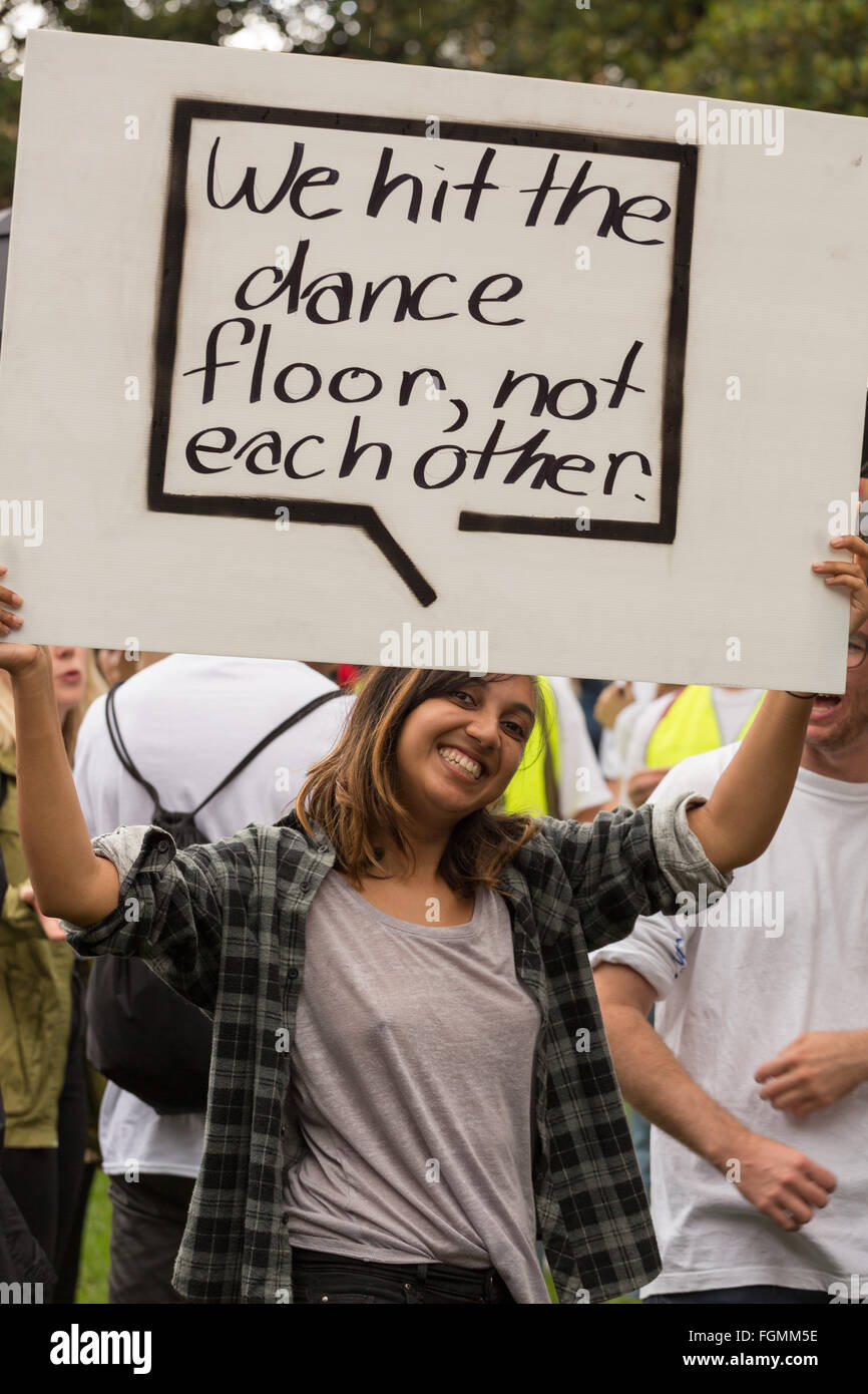 Happy protester hi-res stock photography and images - Alamy