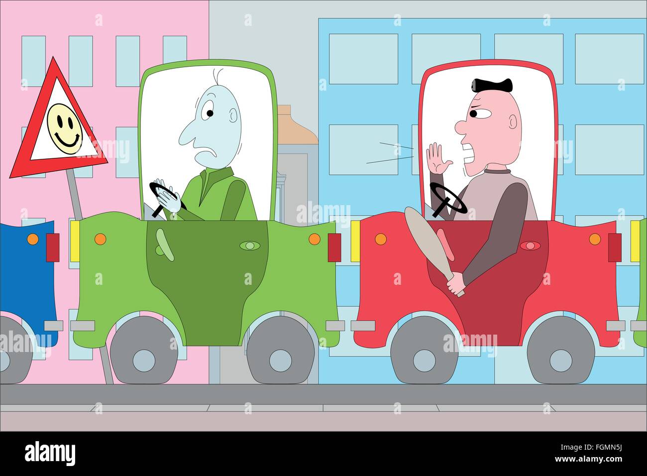 Impatient driver Stock Vector Images - Alamy