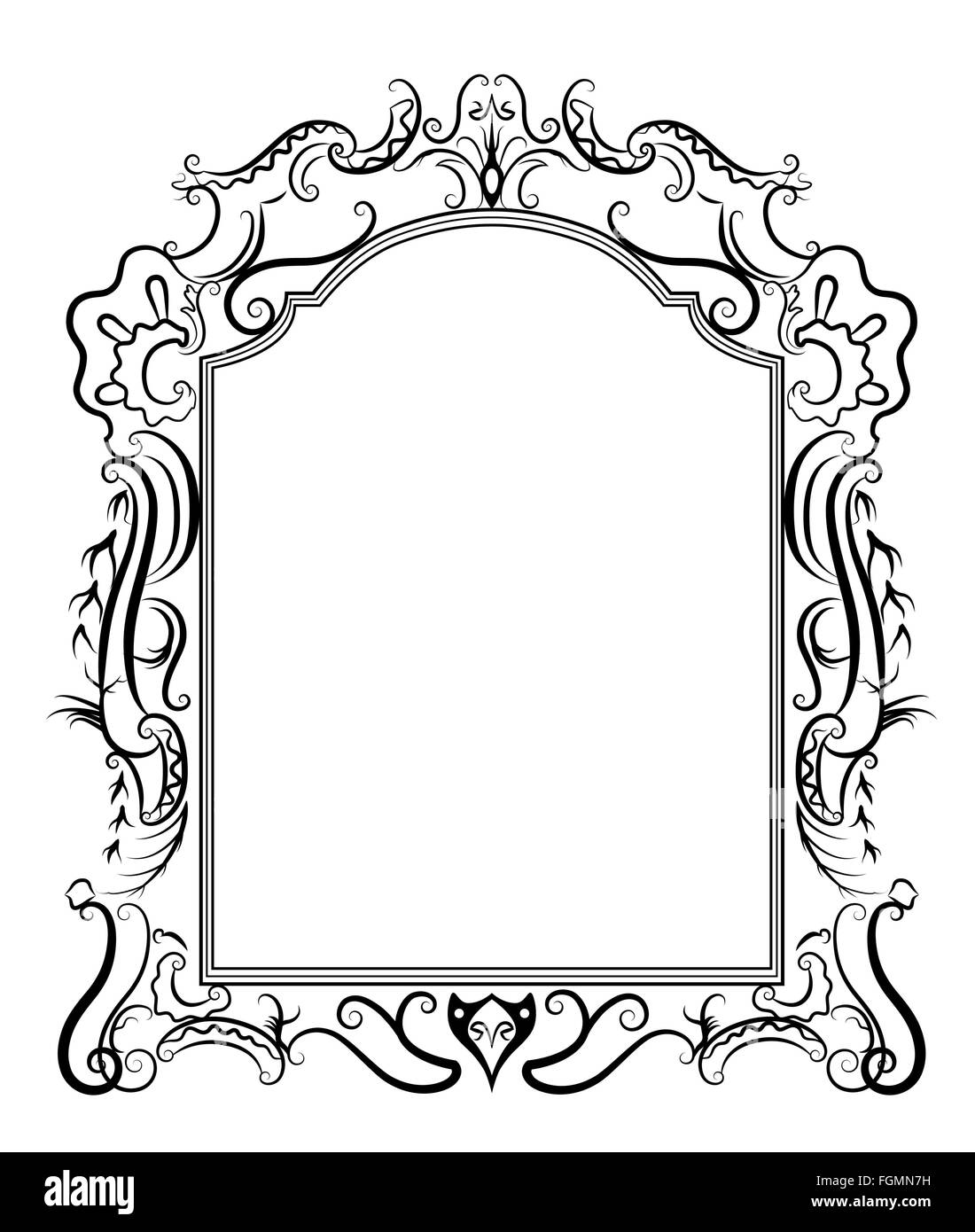 Stylized baroque frame Stock Vector Image & Art - Alamy