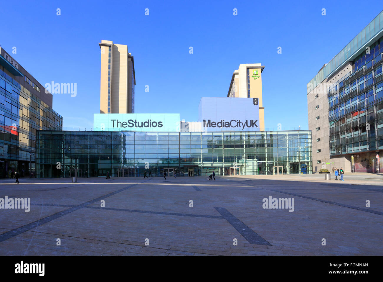 BBC buildings and The Studios, MediaCityUK, Salford Quays, Manchester ...