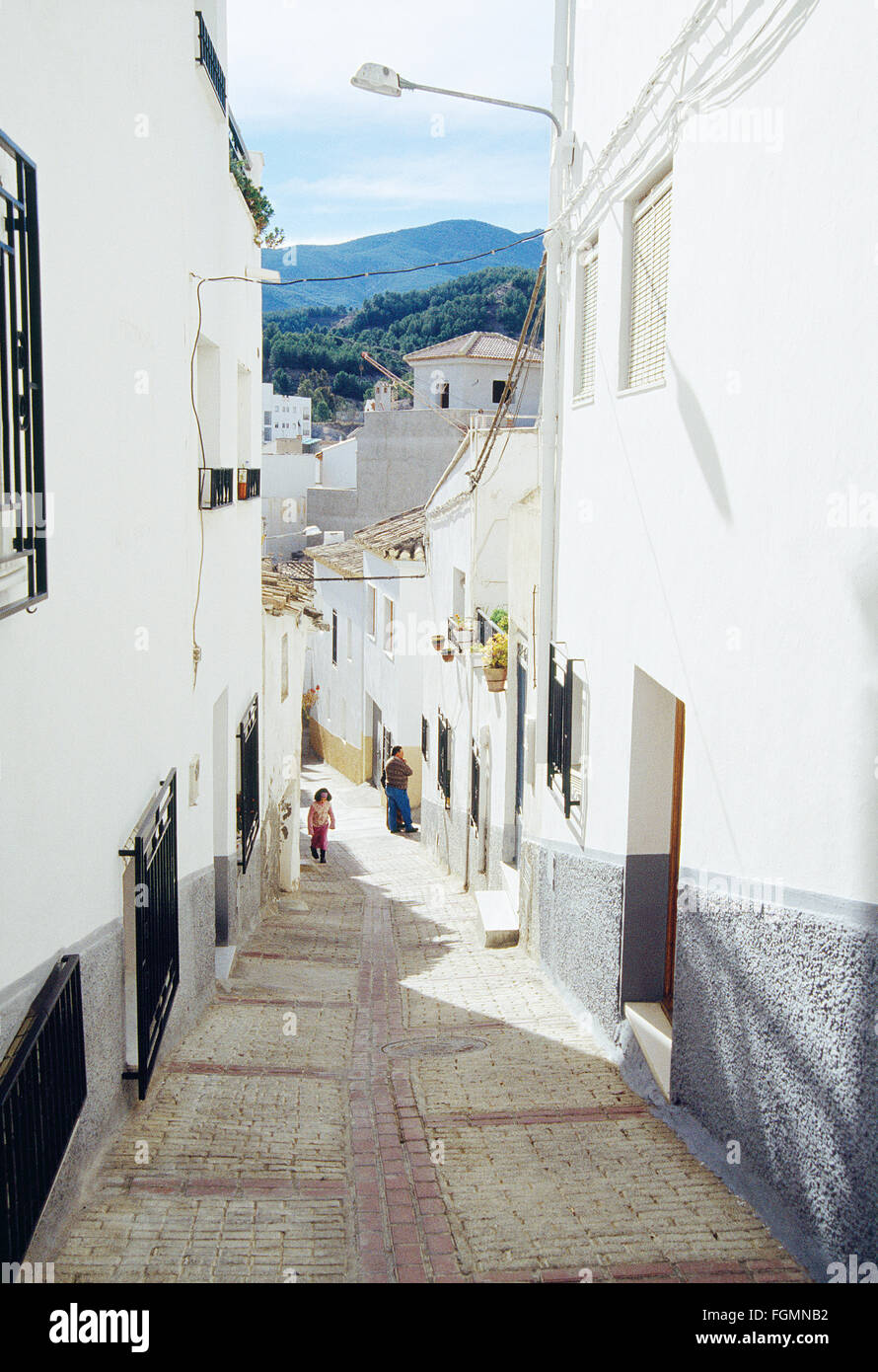 Street in the old town. Purchena, Almeria province, Andalucia, Spain ...