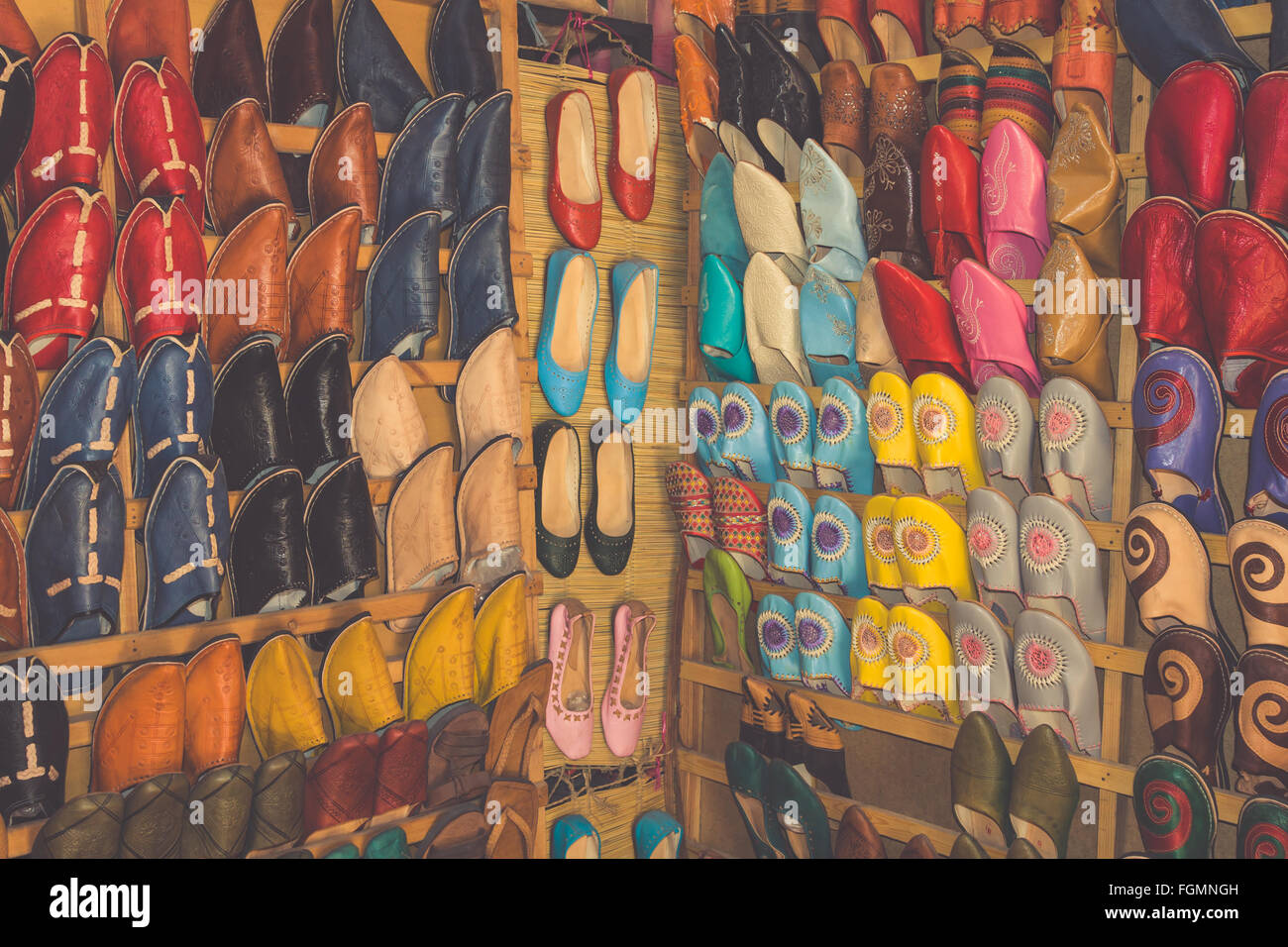 Women market shoe stall hi-res stock photography and images - Alamy