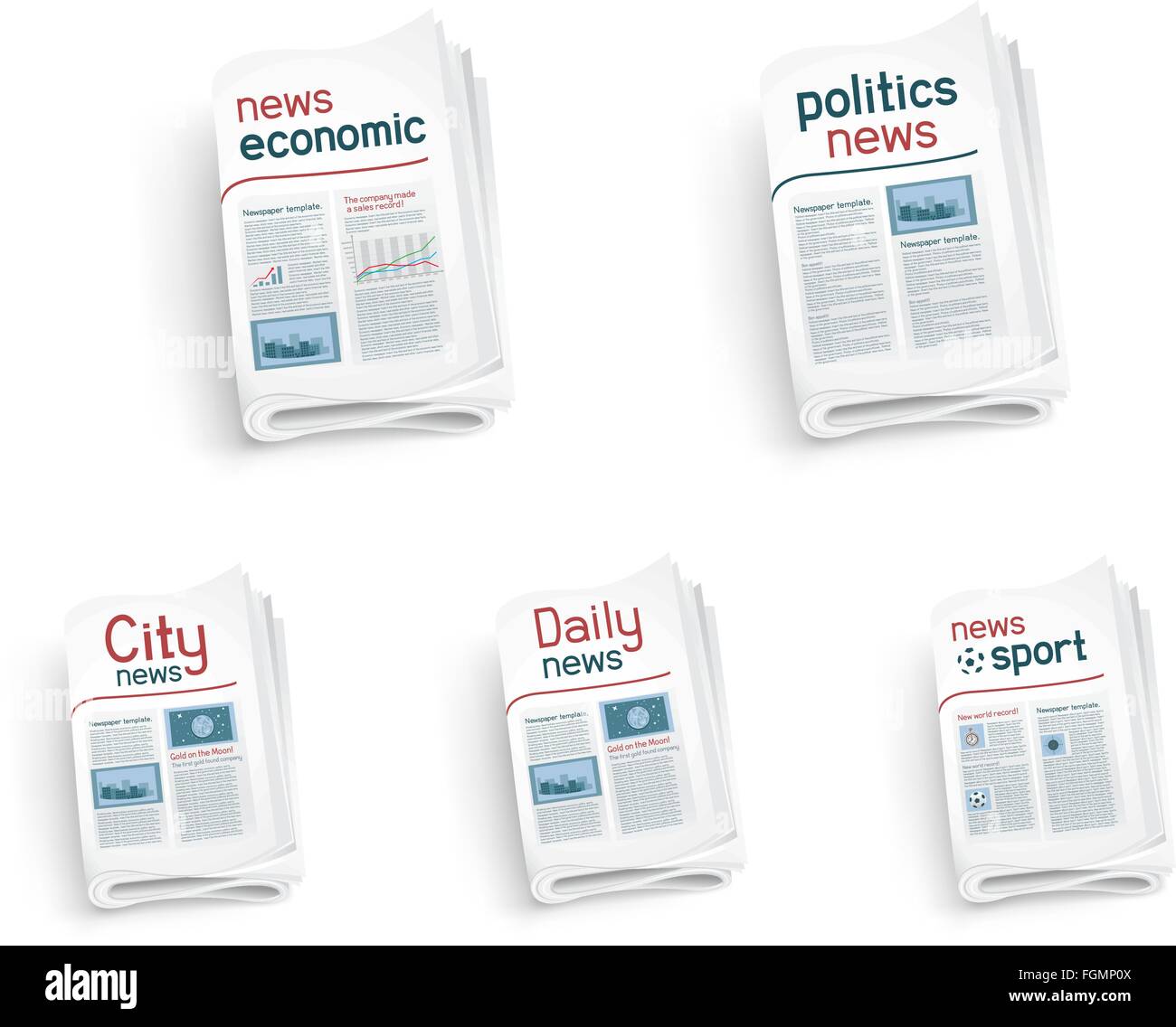 collection of newspapers Stock Vector Image & Art - Alamy