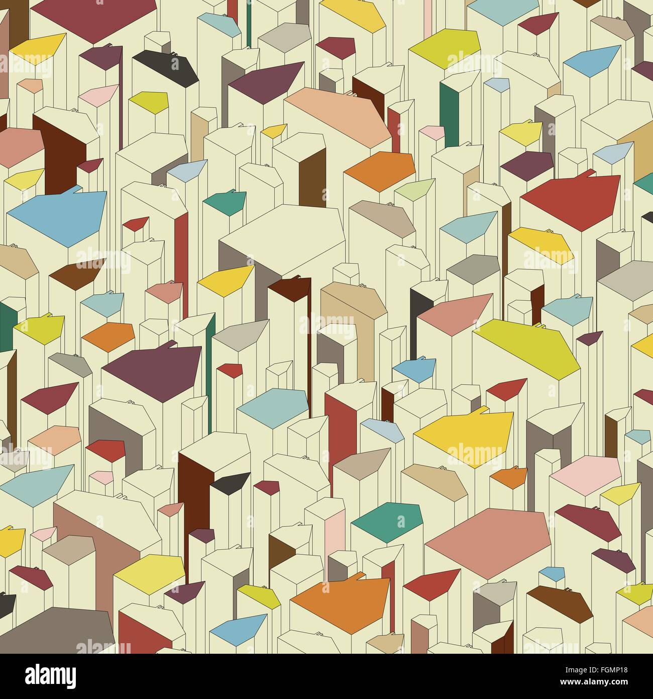 Set of colored abstract houses Stock Vector Image & Art - Alamy