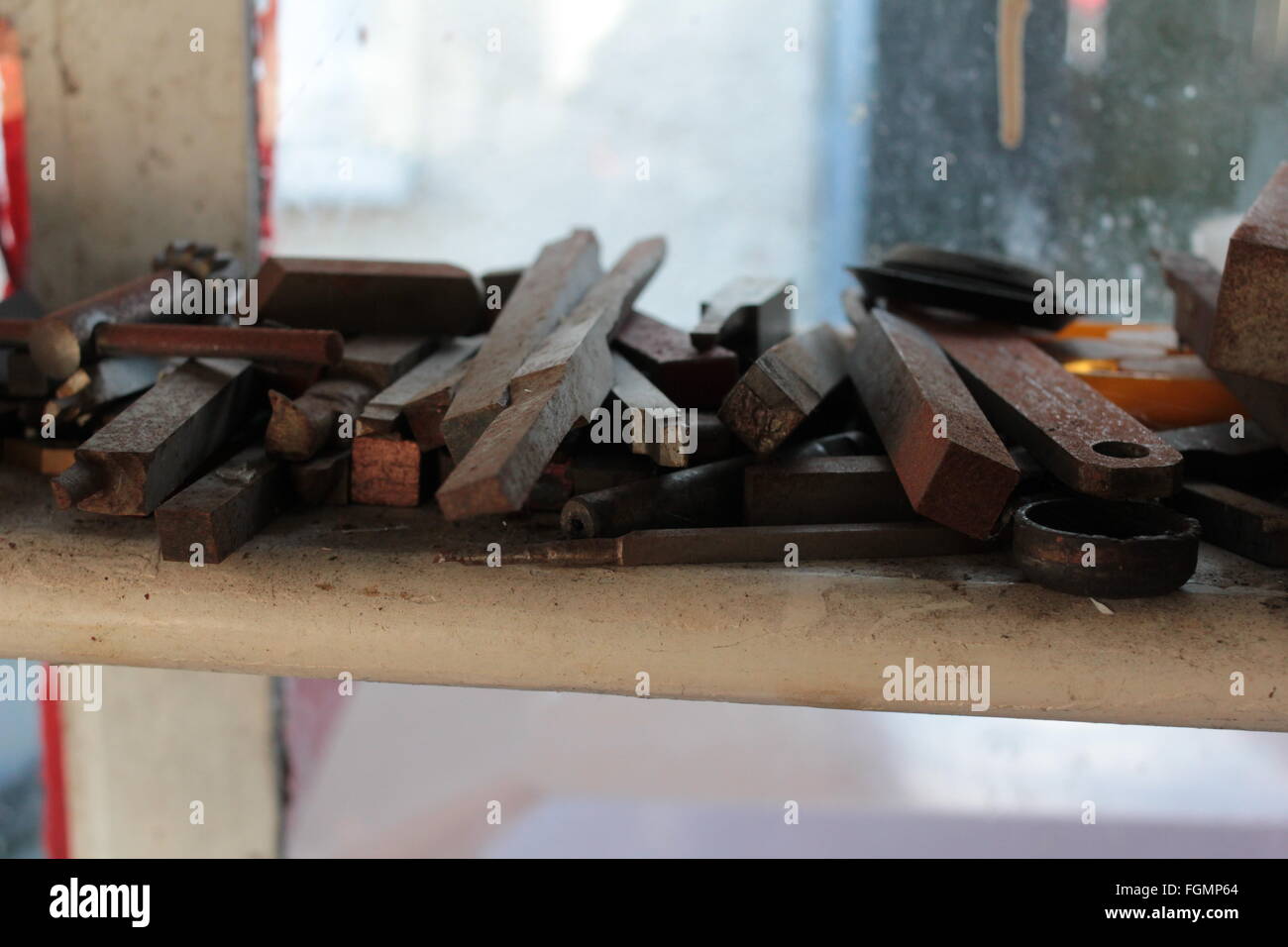 precision machine tools on shelf Stock Photo - Alamy