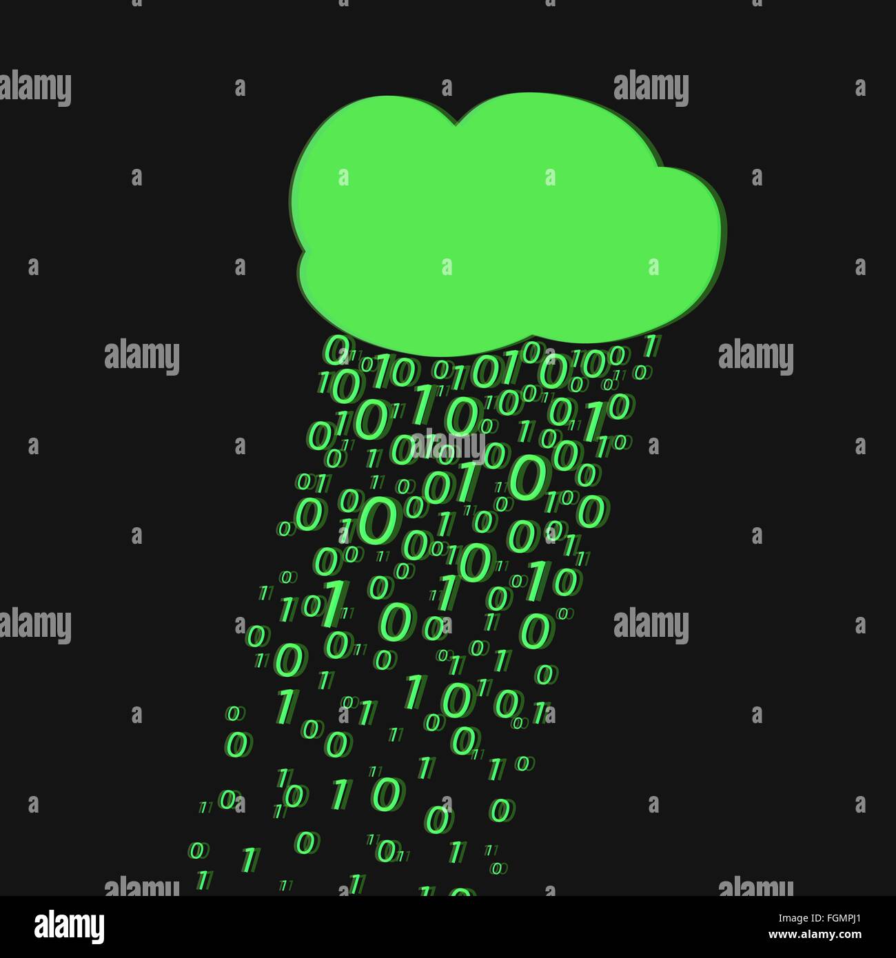 Binary code concept with cloud Stock Vector Image & Art - Alamy