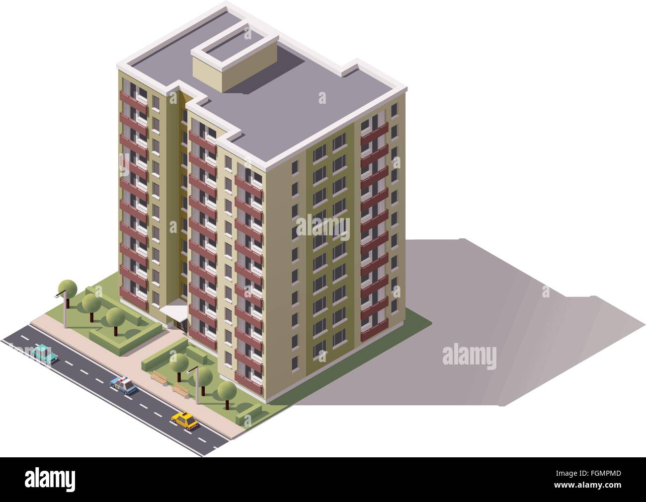 Vector isometric building Stock Vector Image & Art - Alamy