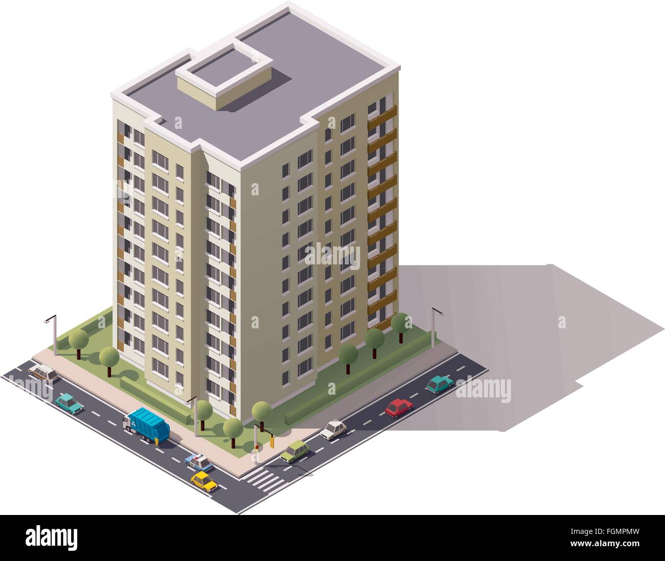 Vector isometric building Stock Vector Image & Art - Alamy