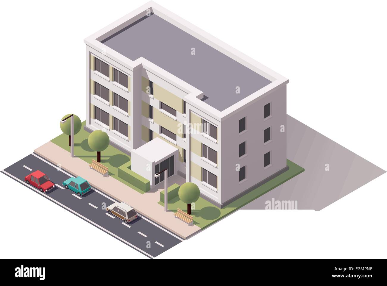 Vector isometric building Stock Vector Image & Art - Alamy