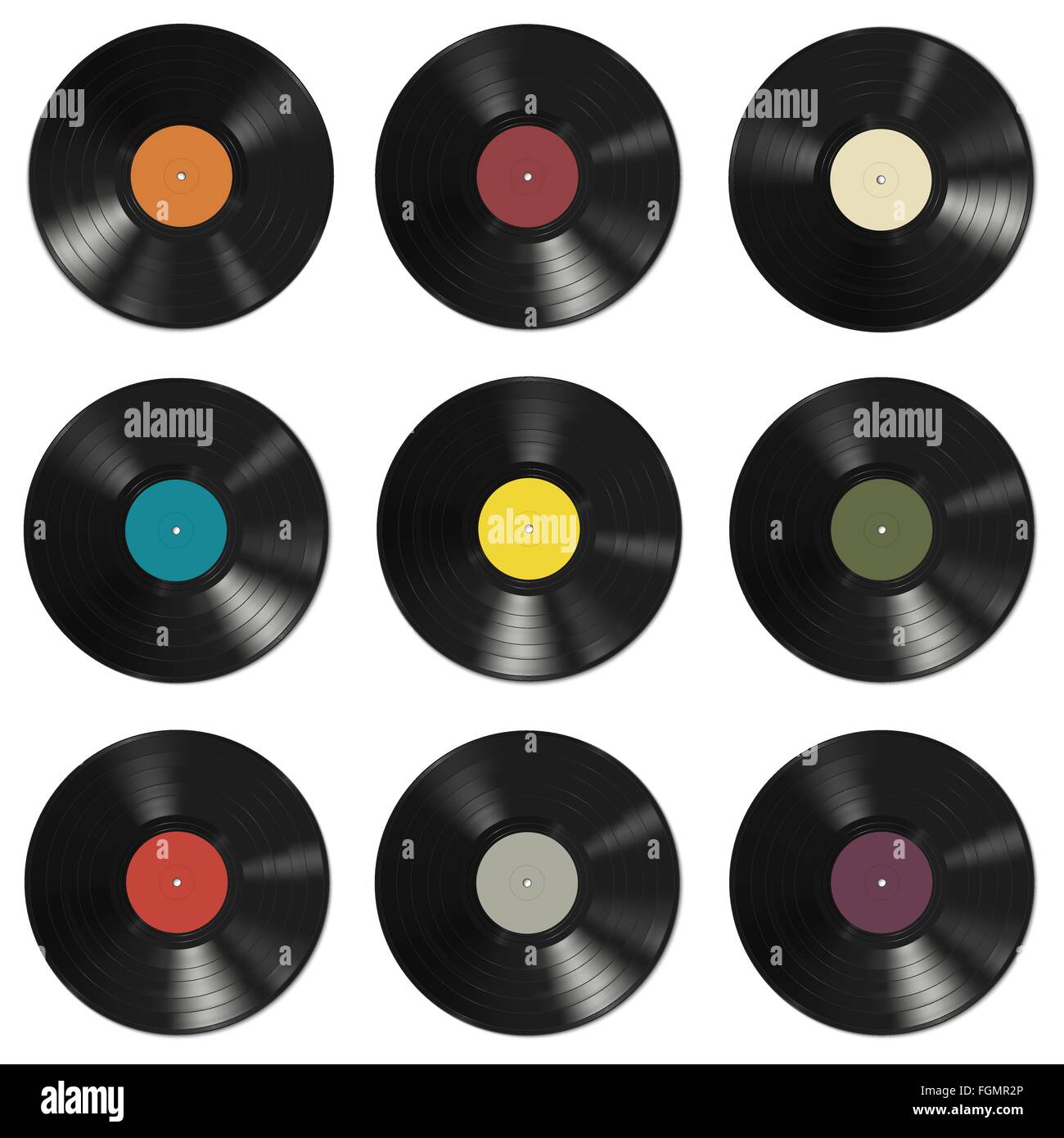 Vinyl records pattern Stock Vector Image & Art - Alamy