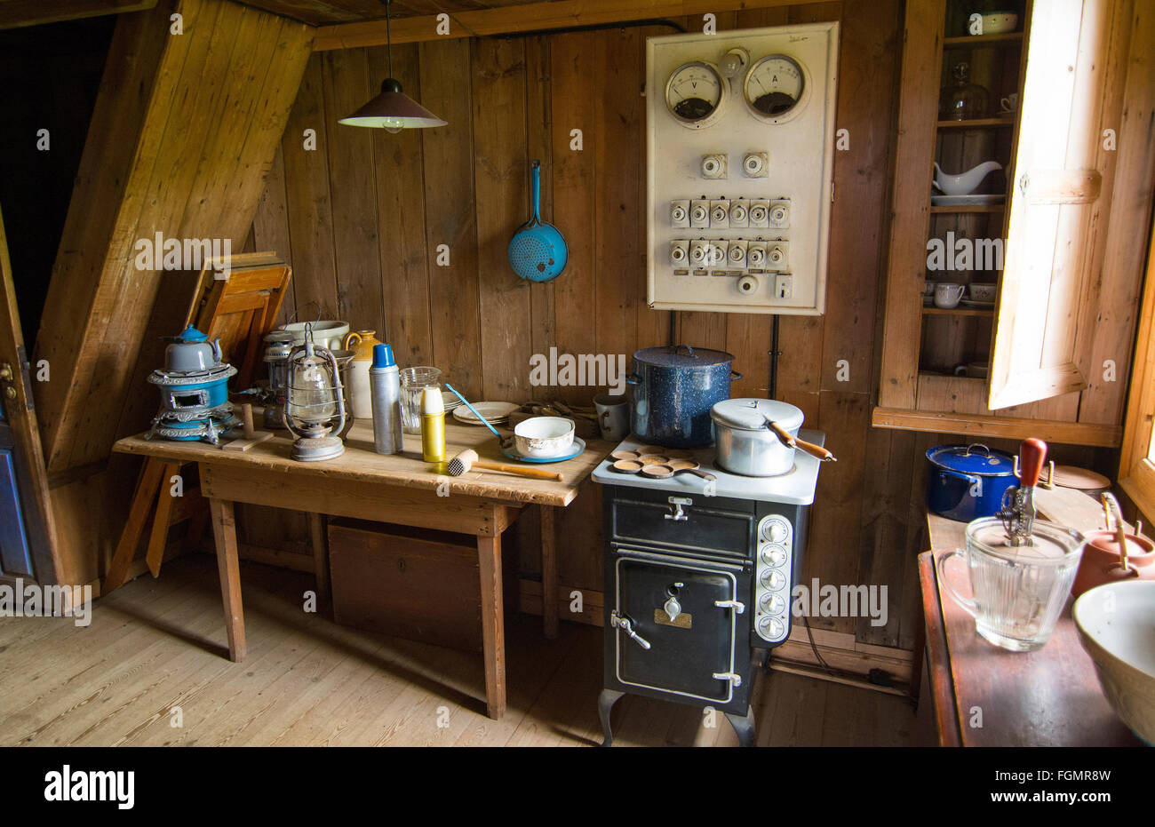 Iceland Skogasafn Turf Houses interior kitchen in South Iceland Skogar ...